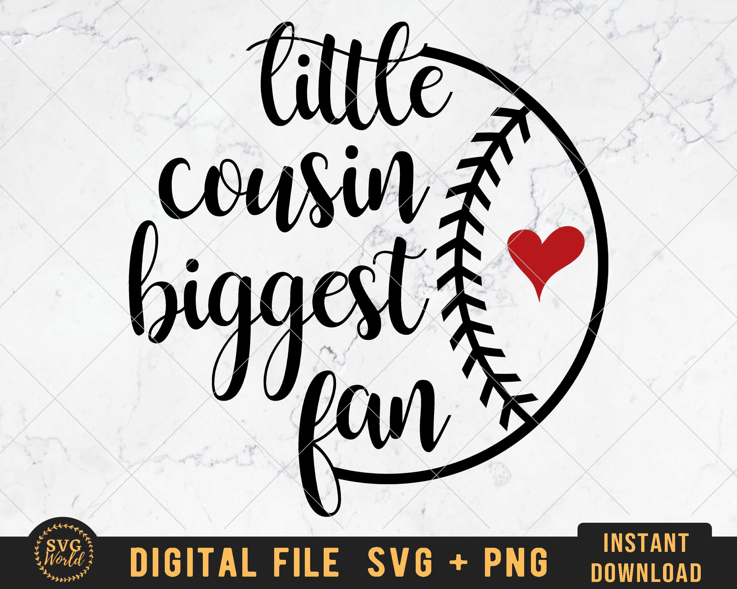 Little Cousin Biggest Fan Svg Baseball Sister Svg Baseball - Etsy