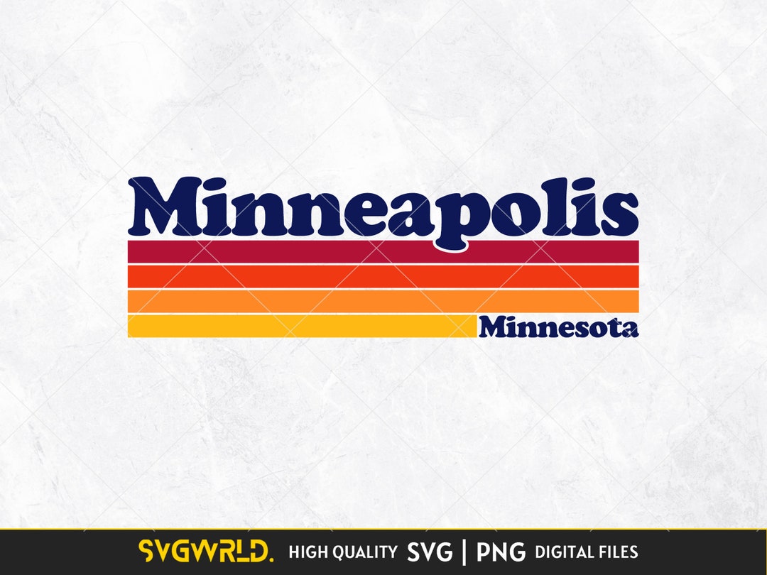 Minneapolis, Minnesota Retro SVG PNG File, Instant Digital Download ...