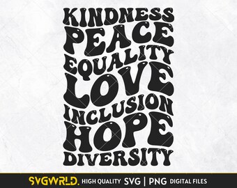 Kindness Equality Diversity Inclusion SVG File - Etsy