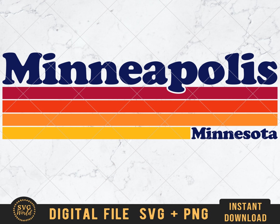 Minneapolis Minnesota Retro SVG PNG File Instant Digital - Etsy