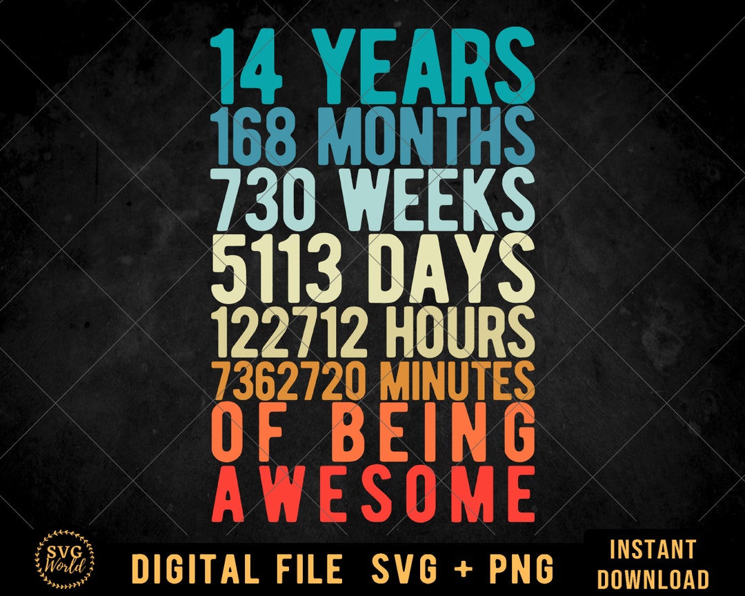 2011 Birthday SVG Level 14 Unlocked Awesome Since 2011 Retro 2011 ...