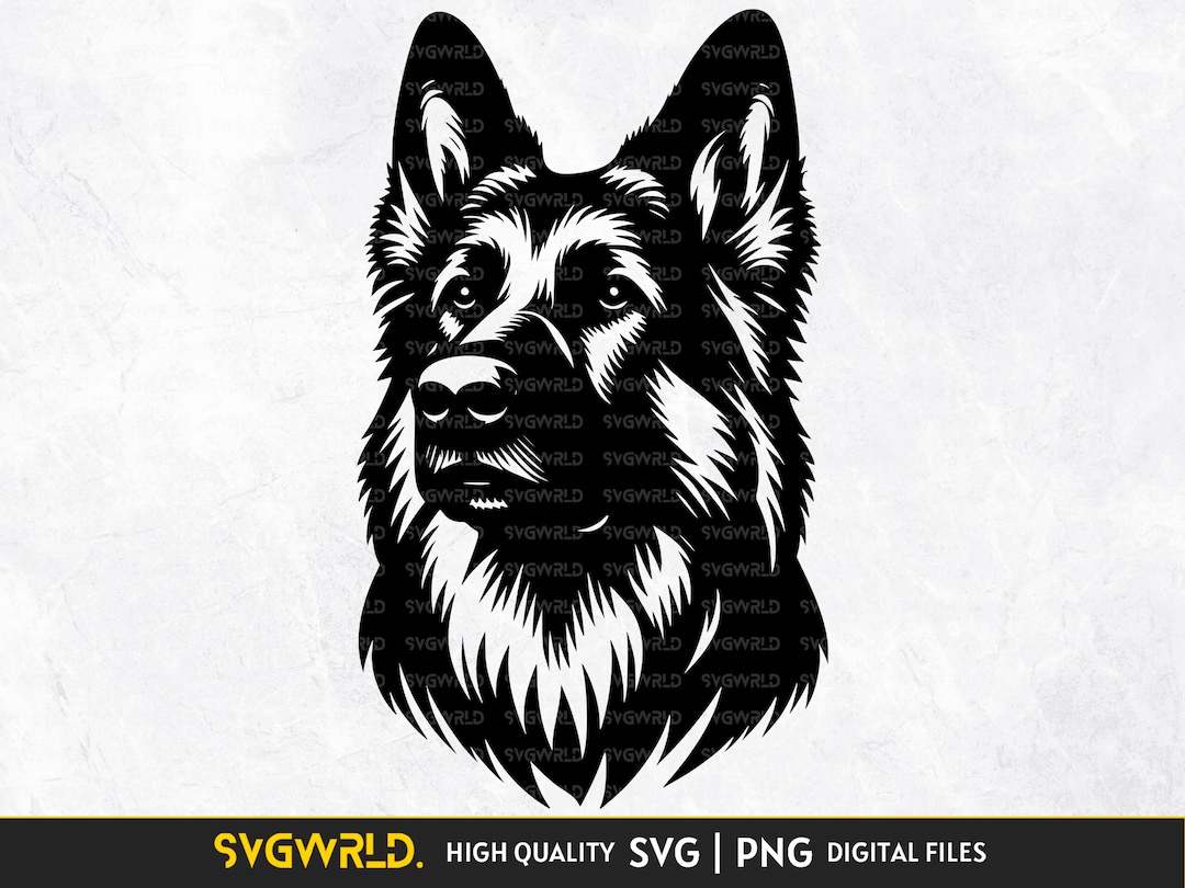 German Shepherd PNG SVG Digital File | Dog Lovers SVG, Vector Cut File ...