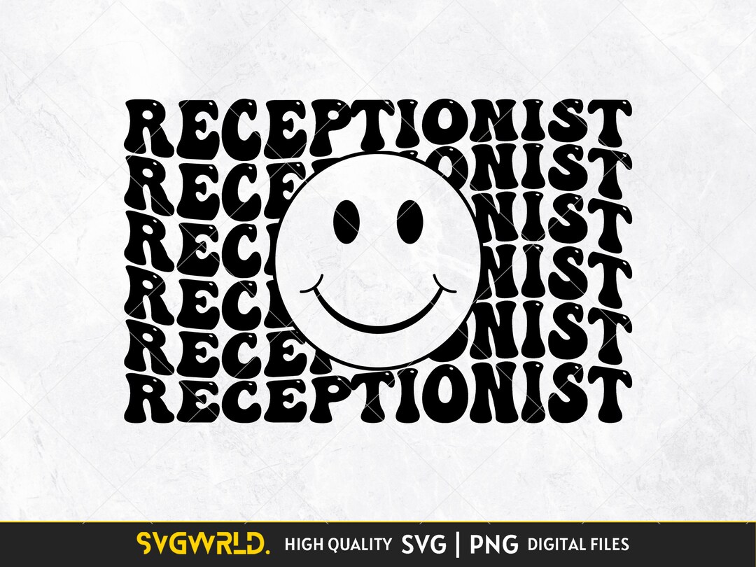 Receptionist Svg Png | Smiley Face Svg | Admin Life Svg | Receptionist ...