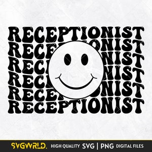 Receptionist Svg Png Smiley Face Svg Admin Life Svg Receptionist Tshirt ...