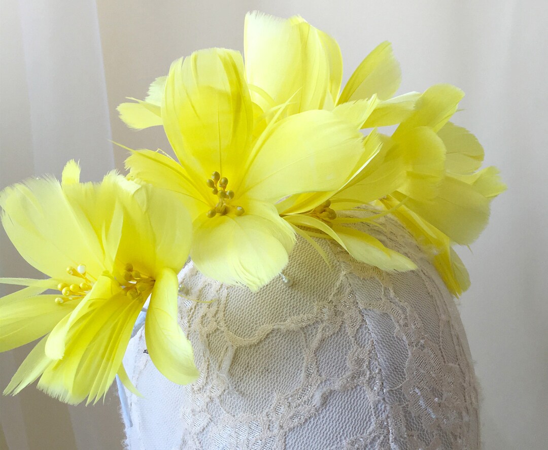 Twisted Flower Feather Handmade Natural Dyed Feather Flower ...