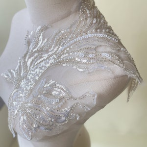 Delicate Beaded Sequins Fish Lace Applique Sewing Fish Patches ...