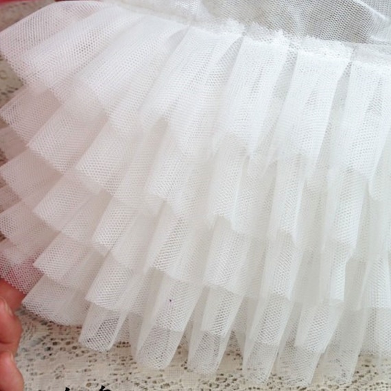 Delicate Ruffle Lace Trim Multiple Layers Ruffles Embellished | Etsy