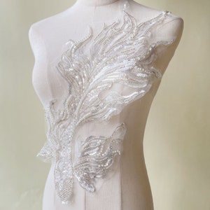 Delicate Beaded Sequins Fish Lace Applique Sewing Fish Patches ...