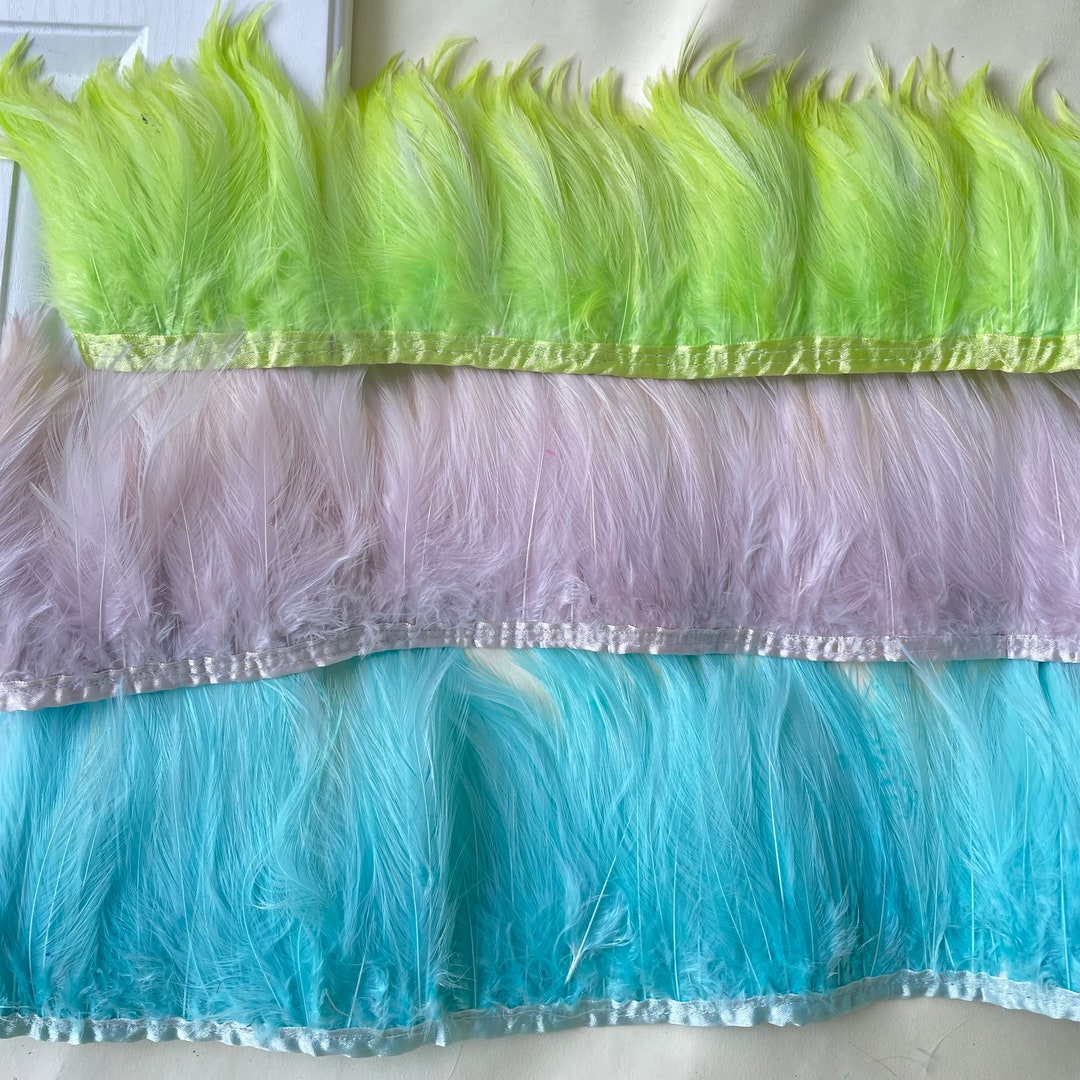 80 Colours Plume Fringe Trims Dyed Rooster Nackle Feather for Millinery ...