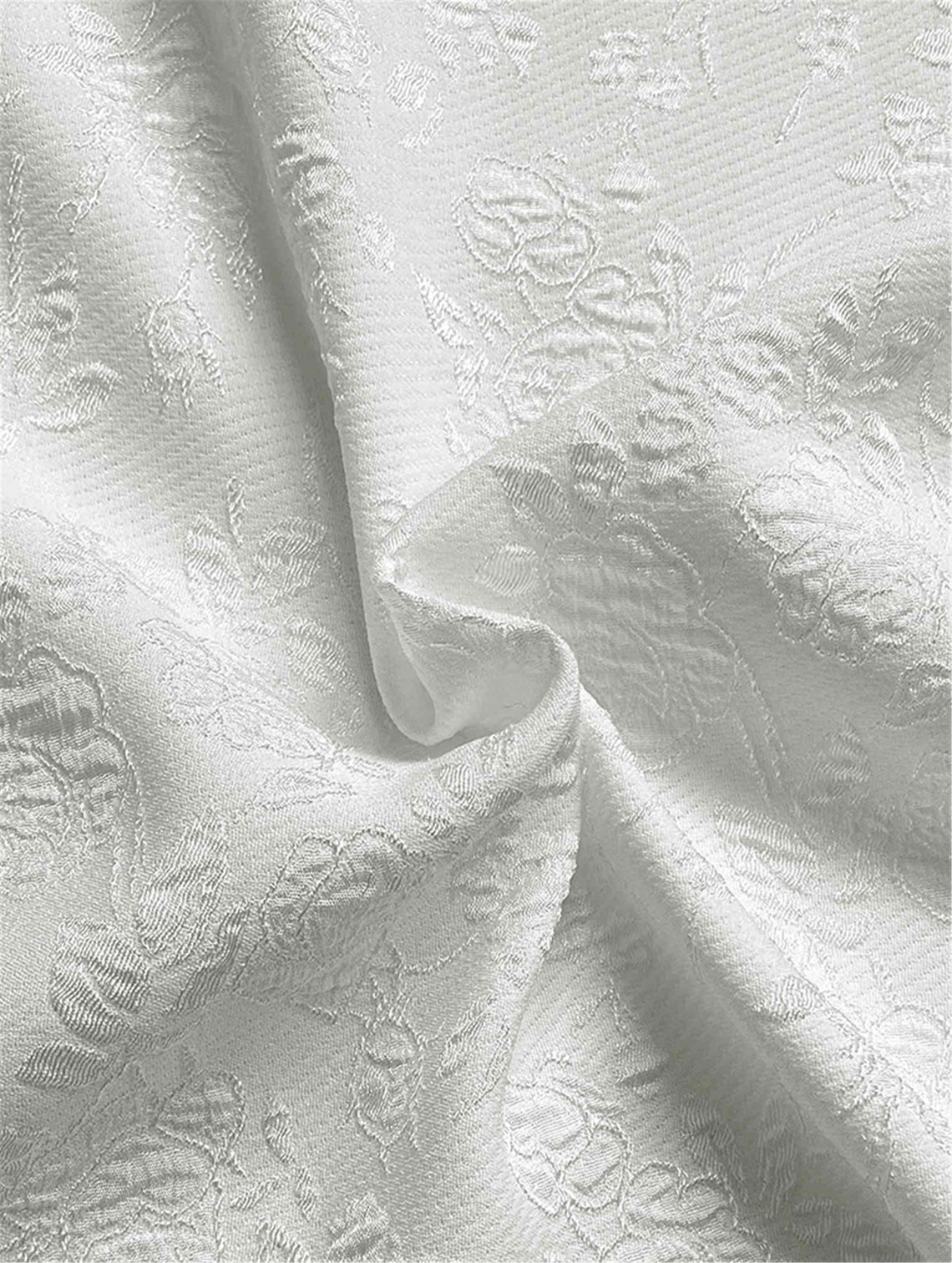 White Floral Embroidery Fabric Brocade Fabric Jacquard Emboss - Etsy