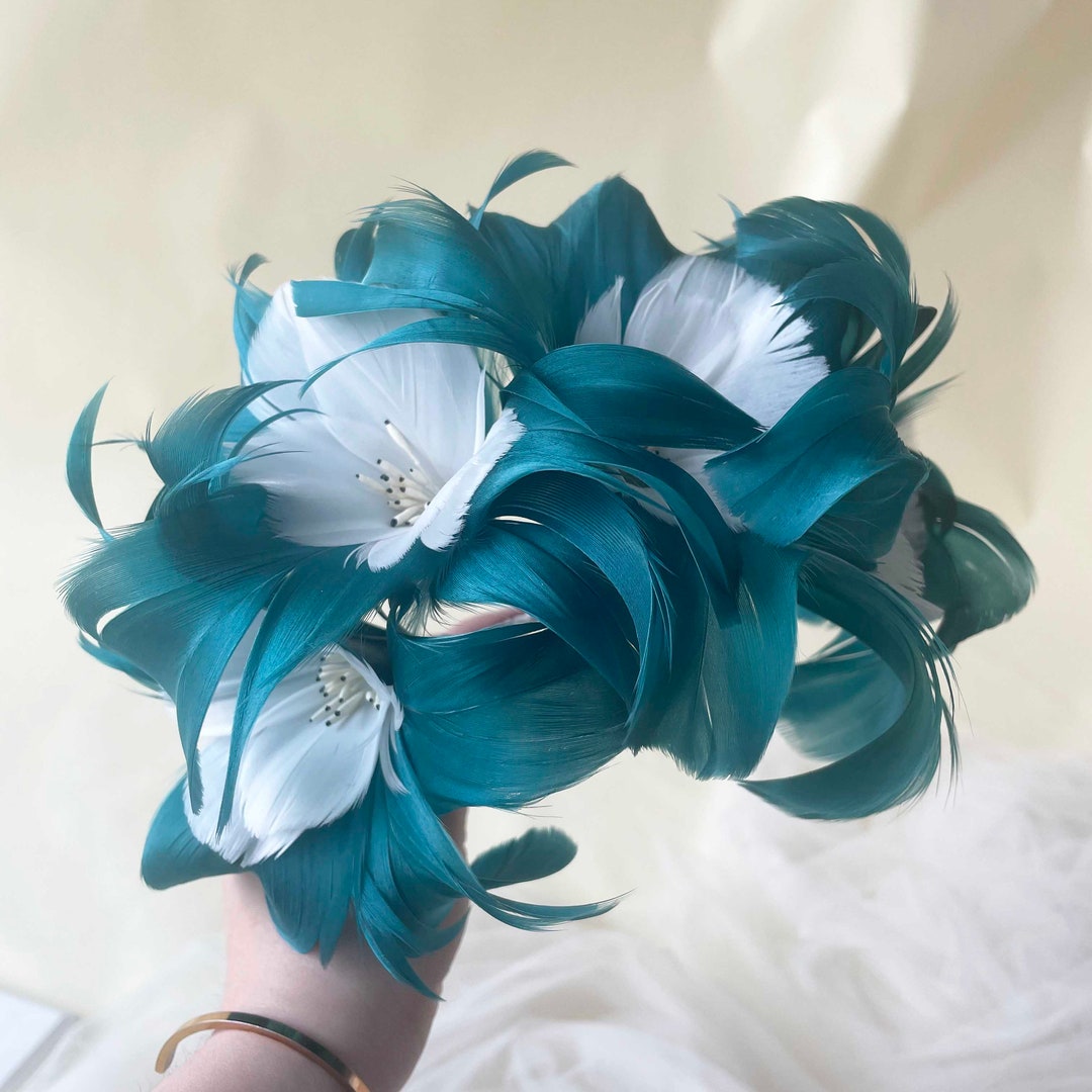 Custom Goose Feather Flower Handmade Natural Dyed Feather Flower Goose ...