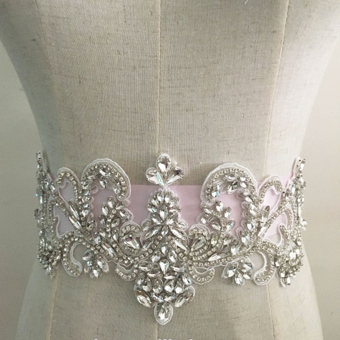 Rhinestone Appliques Crystal Flower Applique Bridal - Etsy