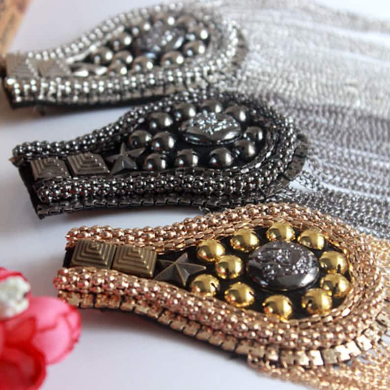 Shoulder Tassel Chain Epaulettes Rhinestone Beaded Epaulet | Etsy