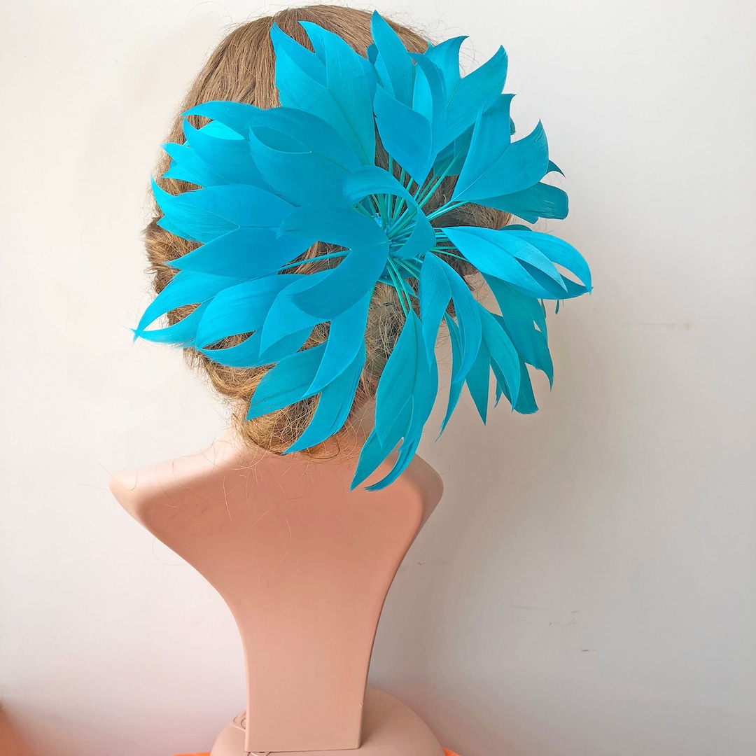Millinery Goose Feathers Feather Flower Goose Plume Bouquet Handmade ...