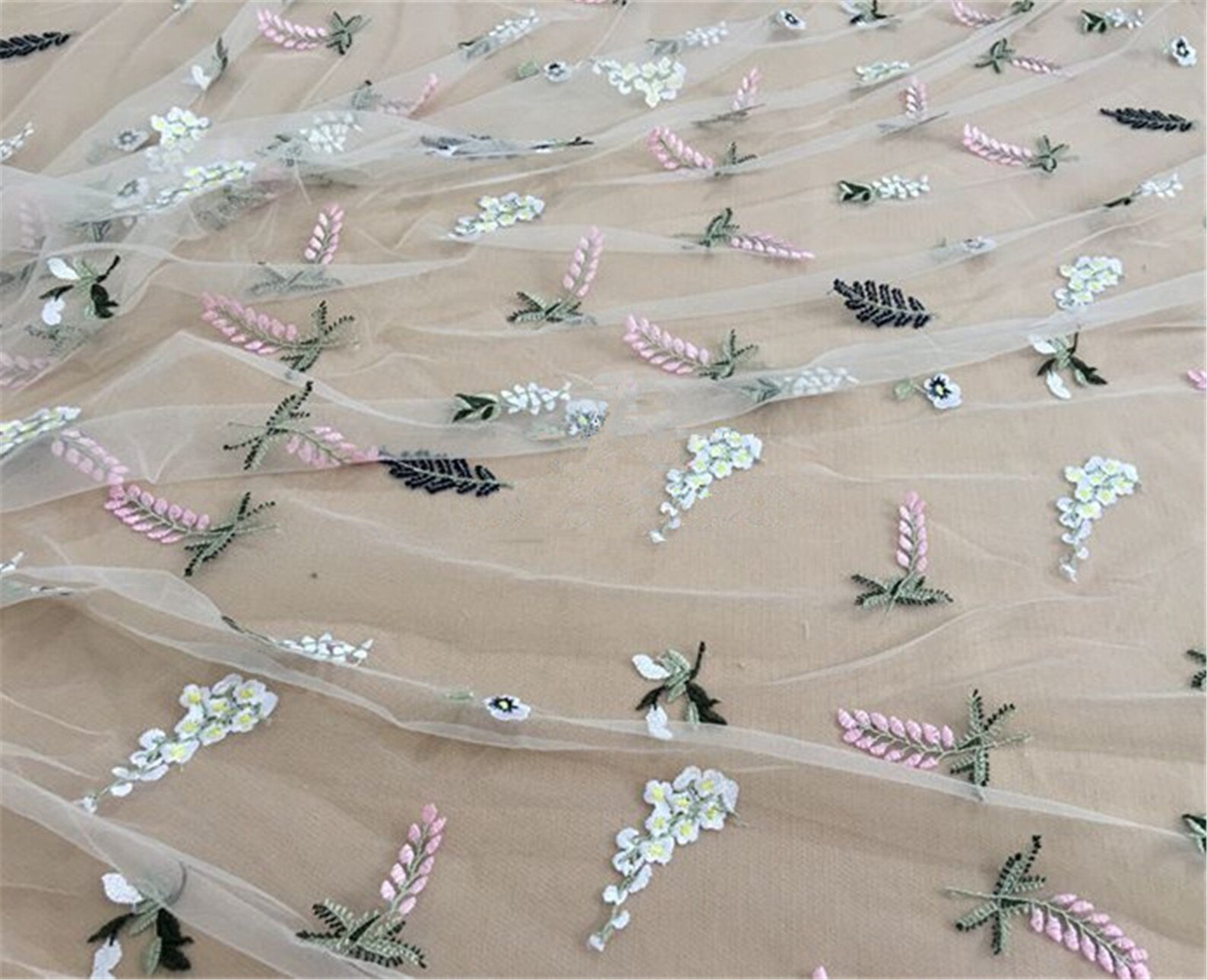 Floral Organza Lace Embroidery Wedding Gown Lace Fabric - Etsy