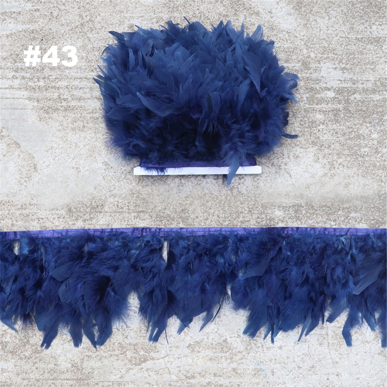 43 Colours Natural Turkey Feather Quality Trimming Fringe for | Etsy