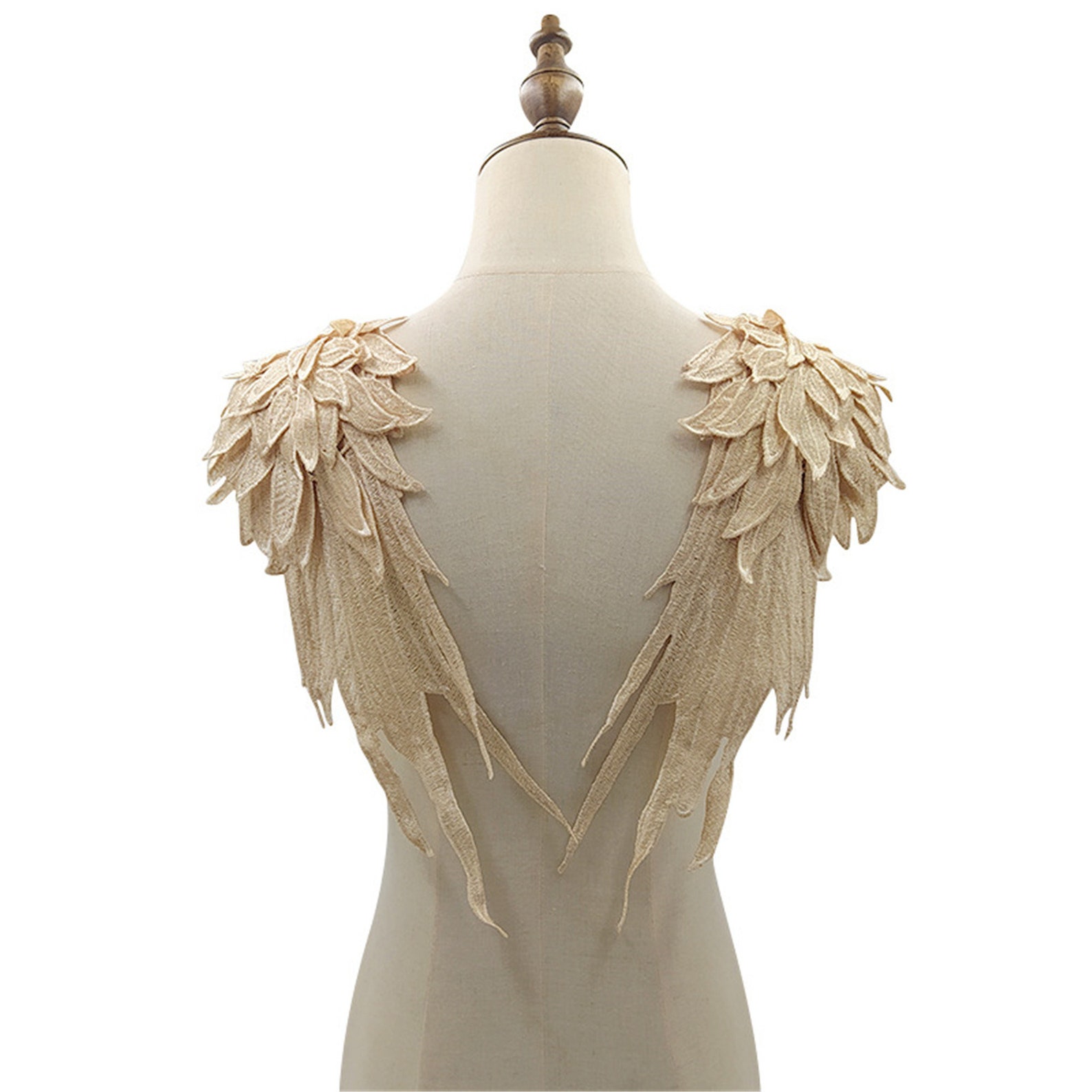 1 Pair Guipure Women Sew on Angel Wing Neckline Lace Trim - Etsy