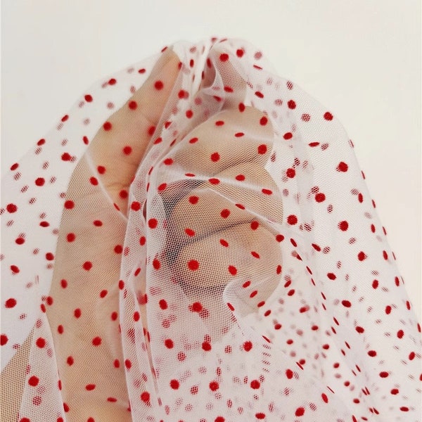 Dotwhite Fabric - Etsy