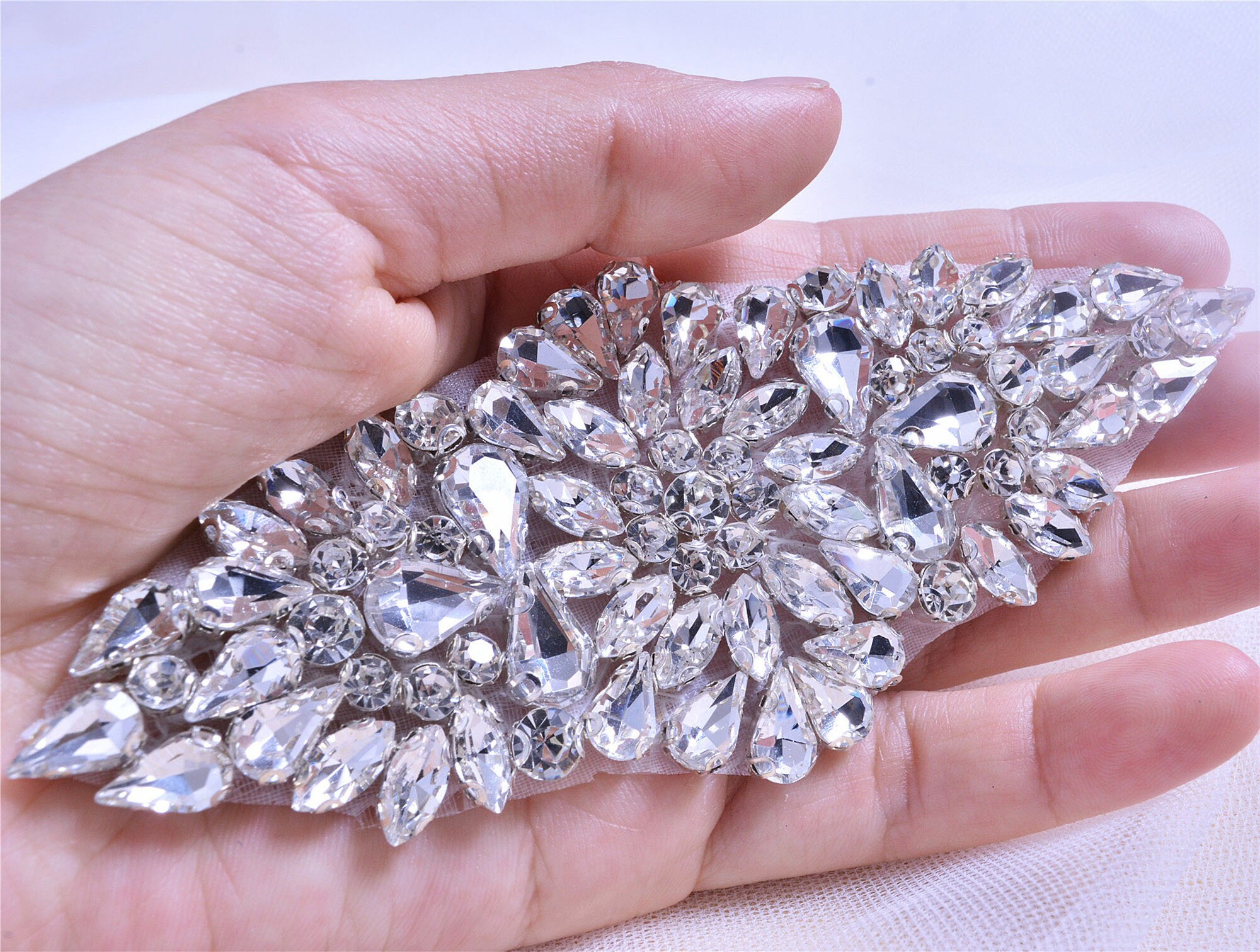 Rhinestone Garter Applique Crystal Sash Belt Motif Dress - Etsy