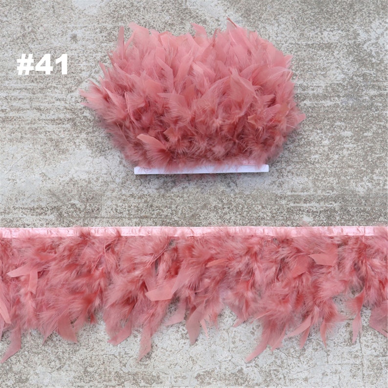 43 Colours Natural Turkey Feather Quality Trimming Fringe for | Etsy