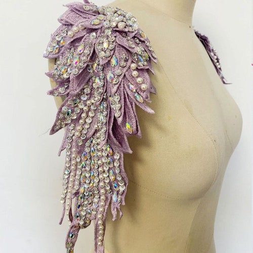 Mirror Pair Rhinestone Applique AB Rhinestone Beaded Patch - Etsy