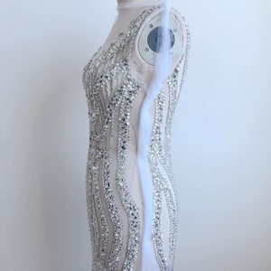 Deep V Chest Rhinestone Appliques Sparkling Beaded Rhinestone Pearl ...