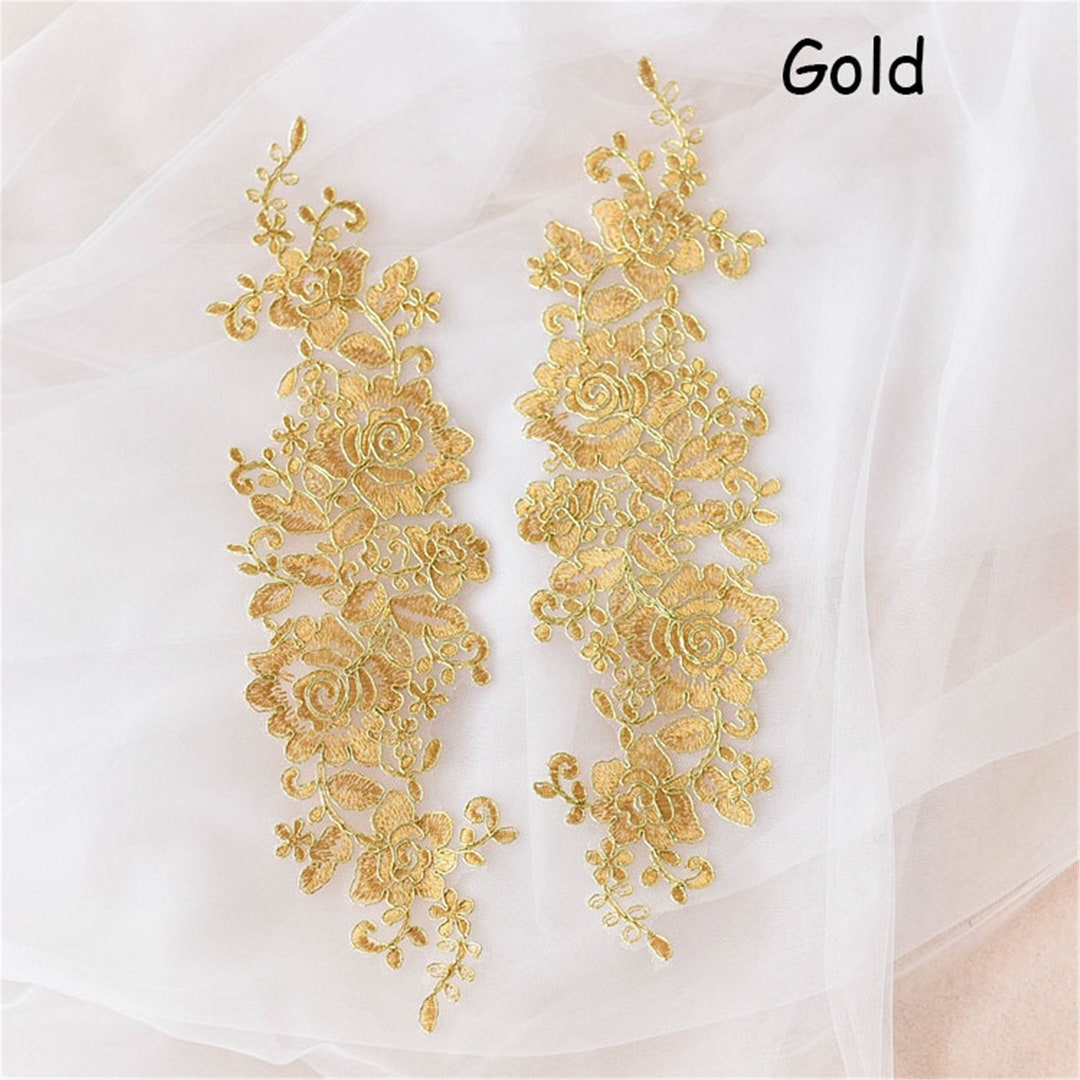 Lace Applique Trim, Wedding Lace Applique, Bridal Lace Applique Motif ...