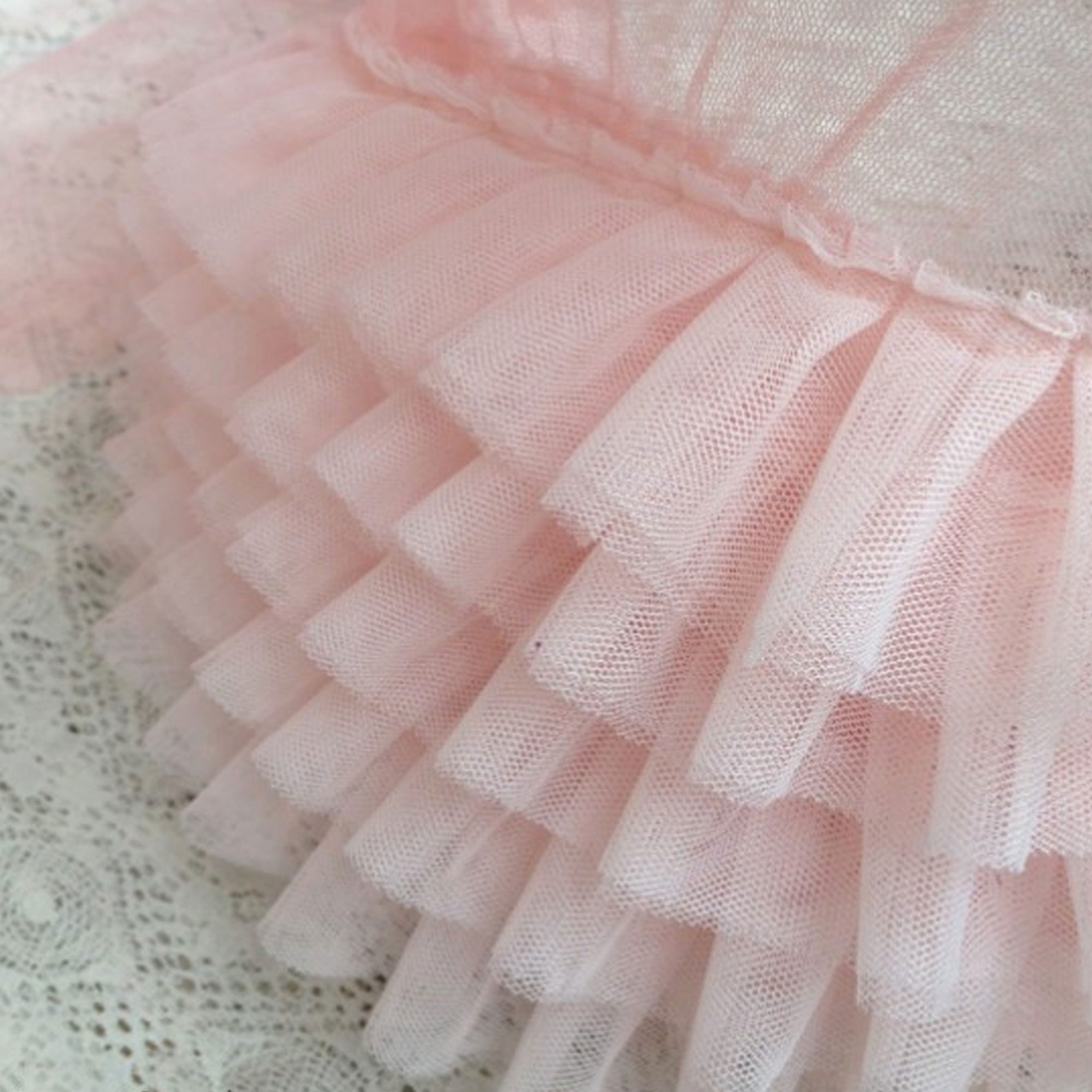 Delicate Ruffle Lace Trim Multiple Layers Ruffles Embellished - Etsy