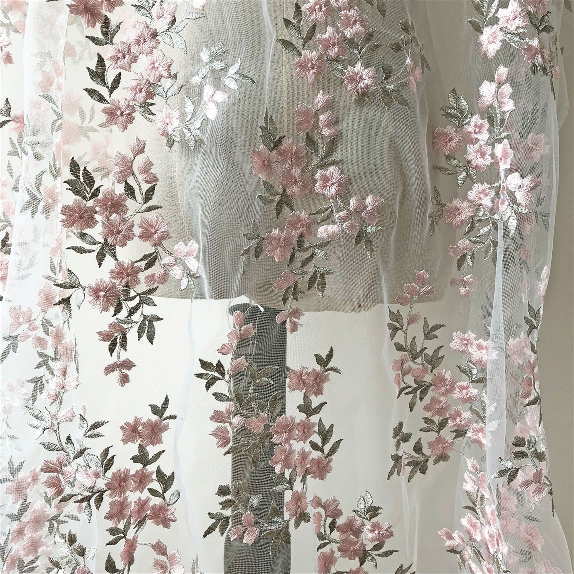 Exquisite Flower Lace Fabric Embroidery Blossom Floral Lace | Etsy