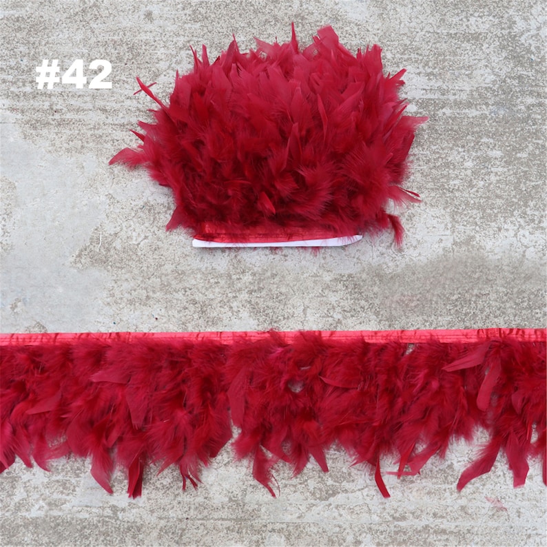 43 Colours Natural Turkey Feather Quality Trimming Fringe for | Etsy