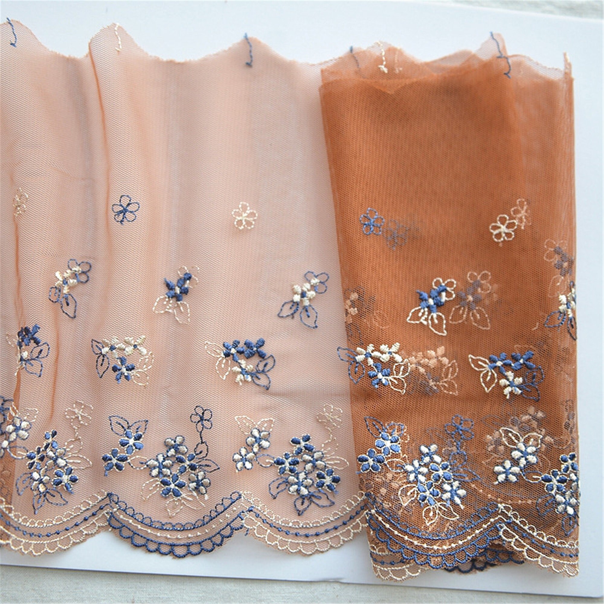 Embroidery Lace Ribbon Costume Gown Trim Coffee Bridal DIY | Etsy