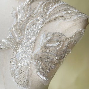 Delicate Beaded Sequins Fish Lace Applique Sewing Fish Patches ...