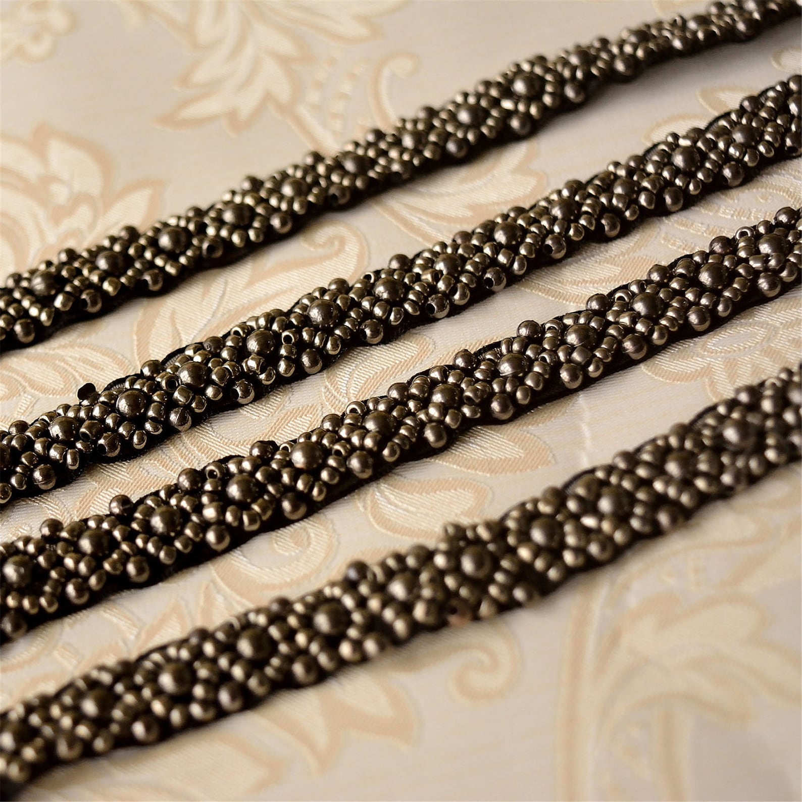 Ivory Beading Jewelry Trim Beads Macrame Ribbon for Prom Dress - Etsy