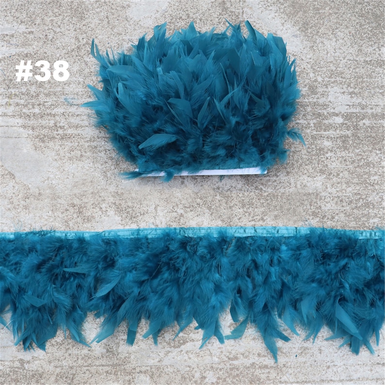 43 Colours Natural Turkey Feather Quality Trimming Fringe for - Etsy