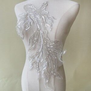 Delicate Beaded Sequins Fish Lace Applique Sewing Fish Patches ...