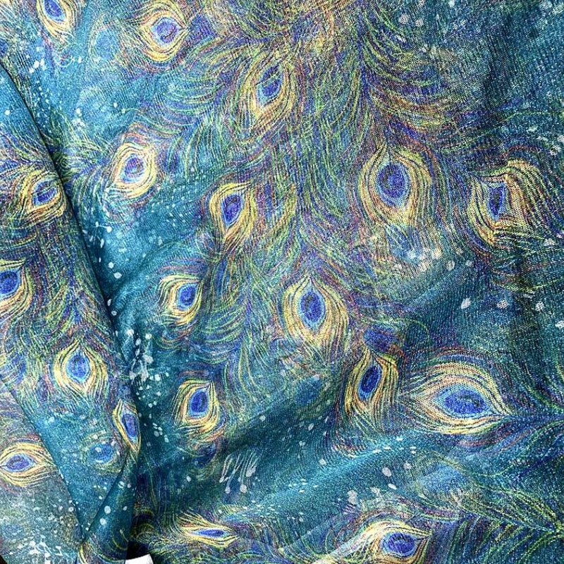 Peacock Fabric - Etsy