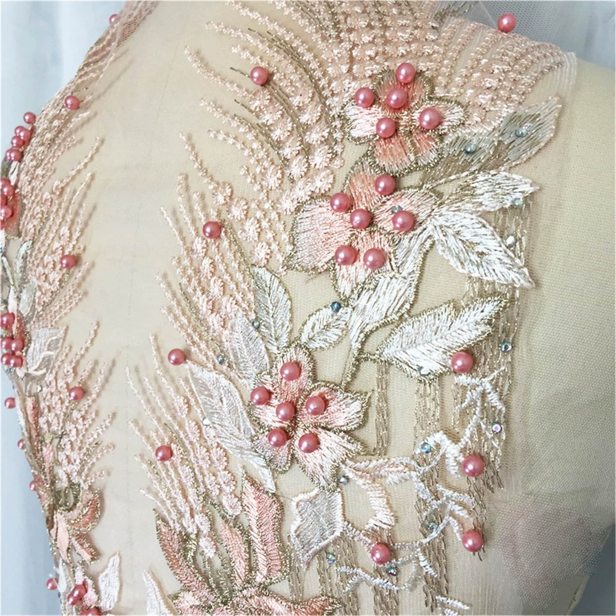 Stunning 3D Beaded Embroidery Flower Sequence Lace Applique - Etsy