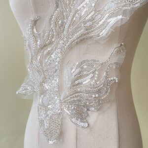 Delicate Beaded Sequins Fish Lace Applique Sewing Fish Patches ...