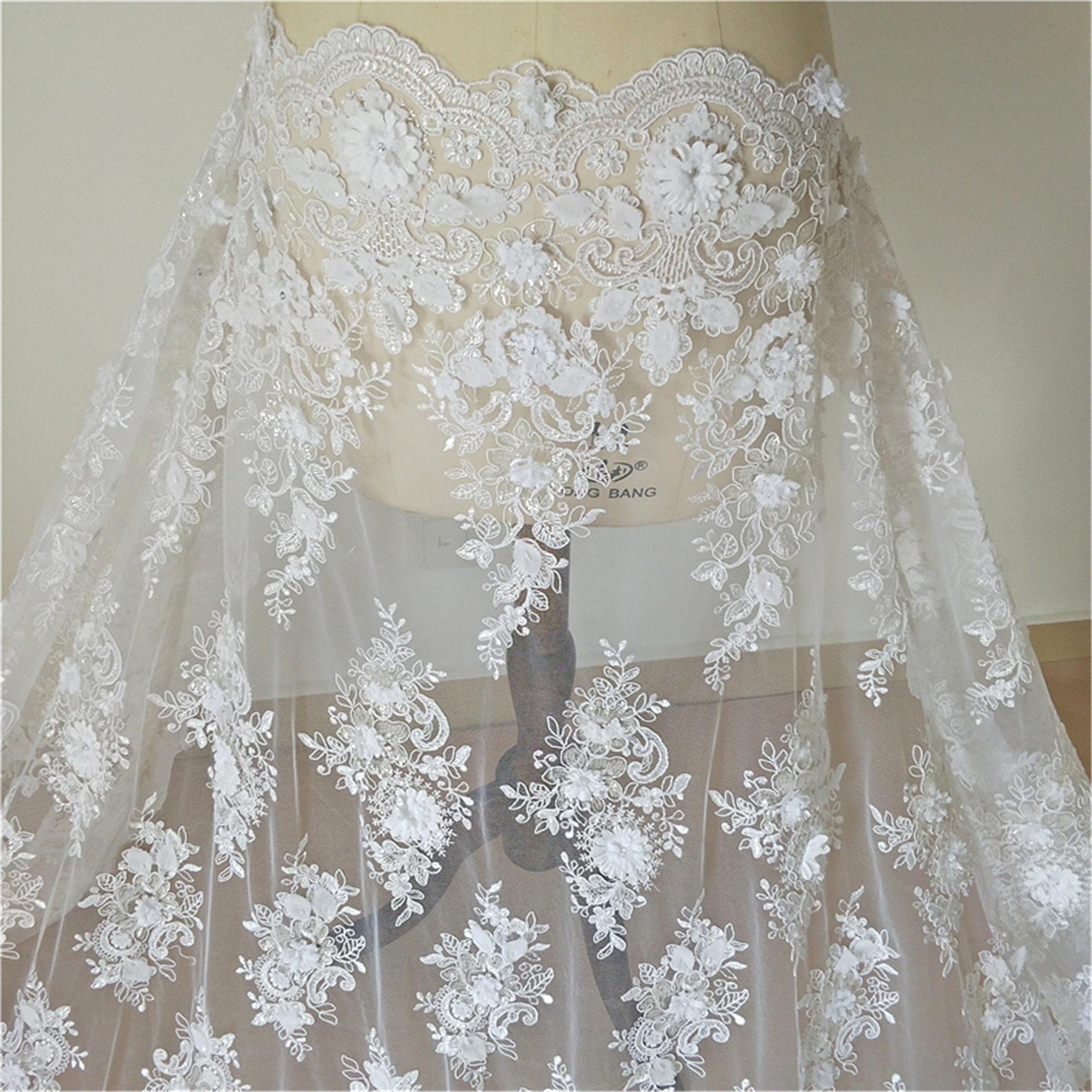 51 off White Wedding Costume Dress DIY Tulle 3D Floral - Etsy