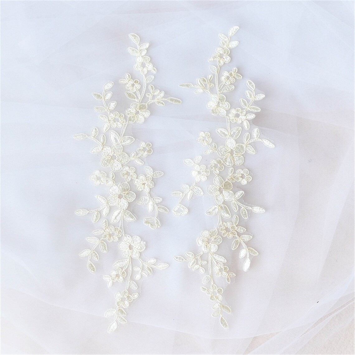 Ivory Lace Appliquetrim, Wedding Lace Applique, Bridal Lace Applique ...