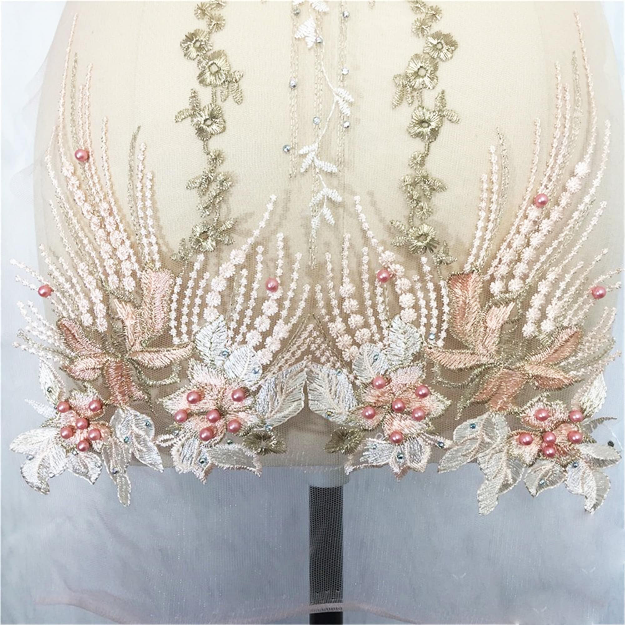 Stunning 3D Beaded Embroidery Flower Sequence Lace Applique Lace Motif ...