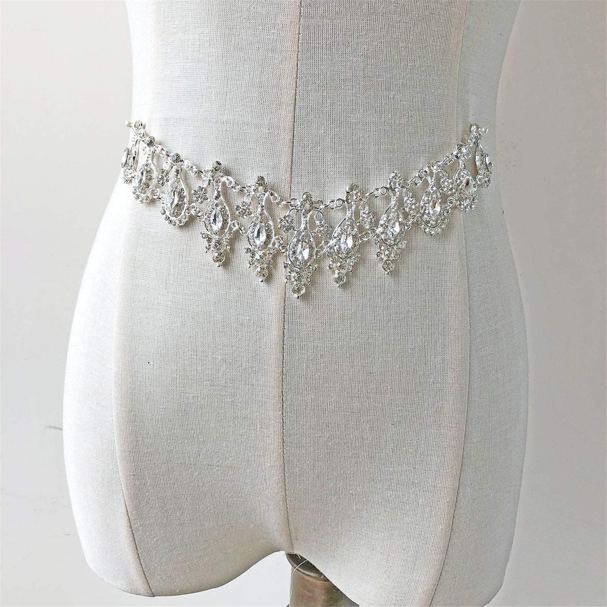 Wedding Rhinestone Motif Crystal Necklace Jewel Crystal - Etsy