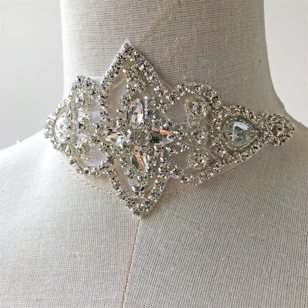 Shiny Rhinestone Applique Iron on Diamante Patch Crystal Addition DIY ...