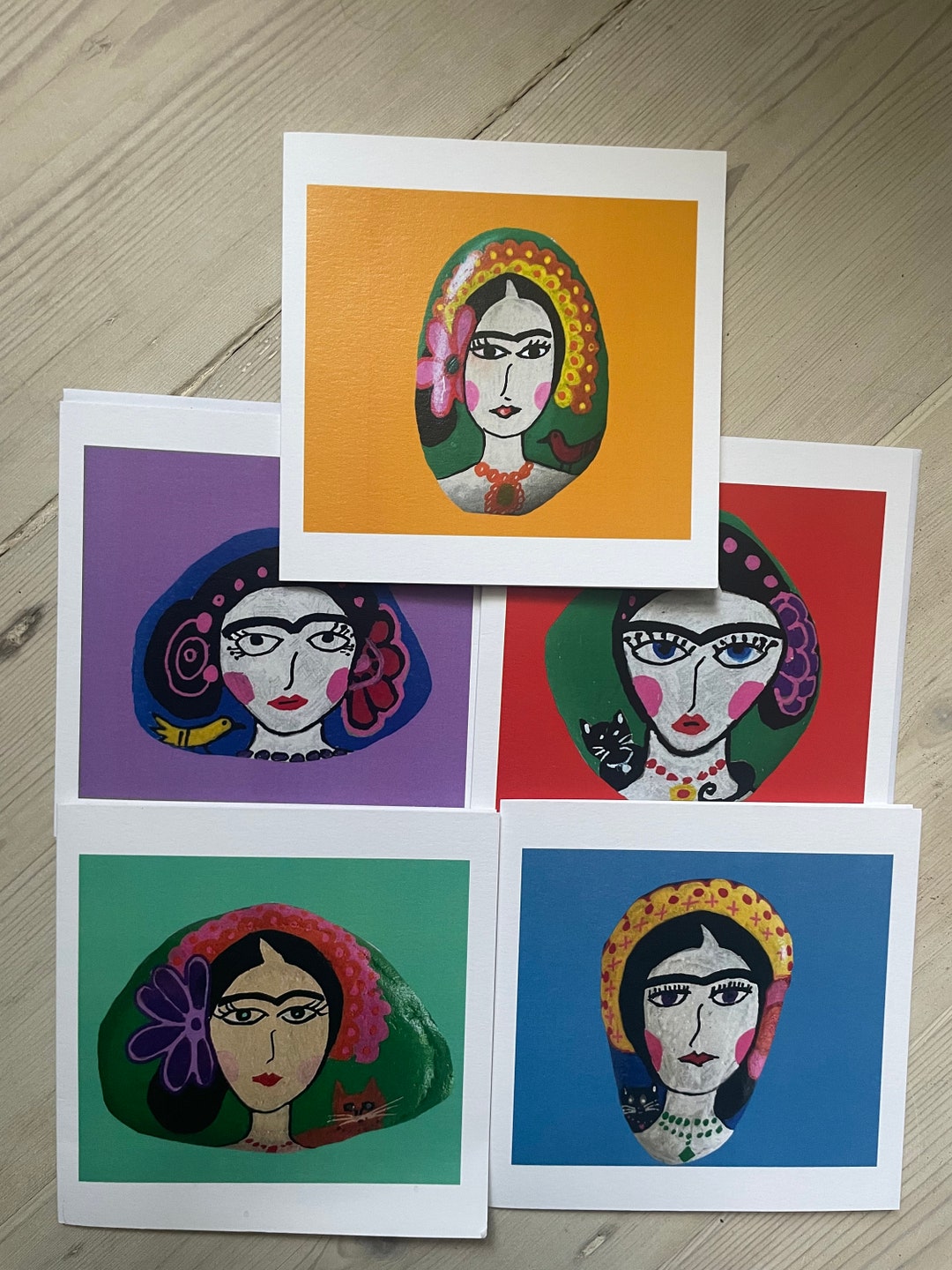 Frida Kahlo Greeting Cards Pack of 5 - Etsy
