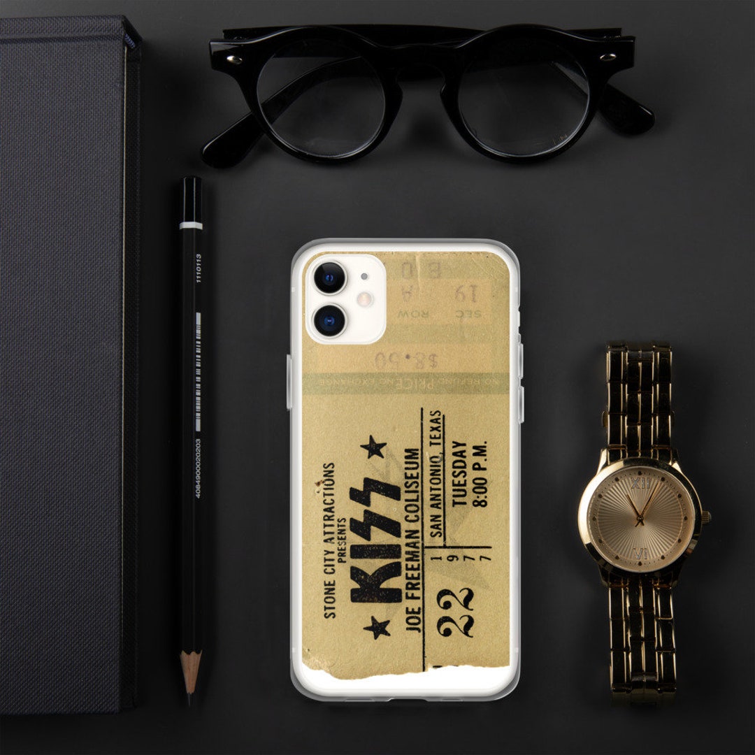 Vintage Kiss Faded Blue Concert Ticket iPhone Case - Etsy