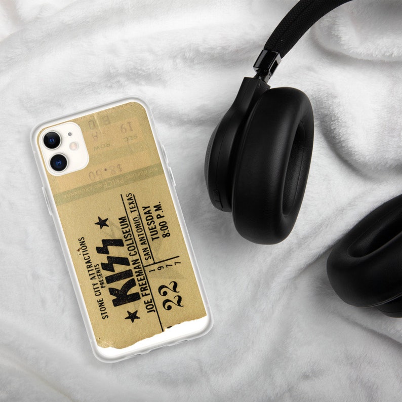 Vintage Kiss Faded Blue Concert Ticket iPhone Case - Etsy