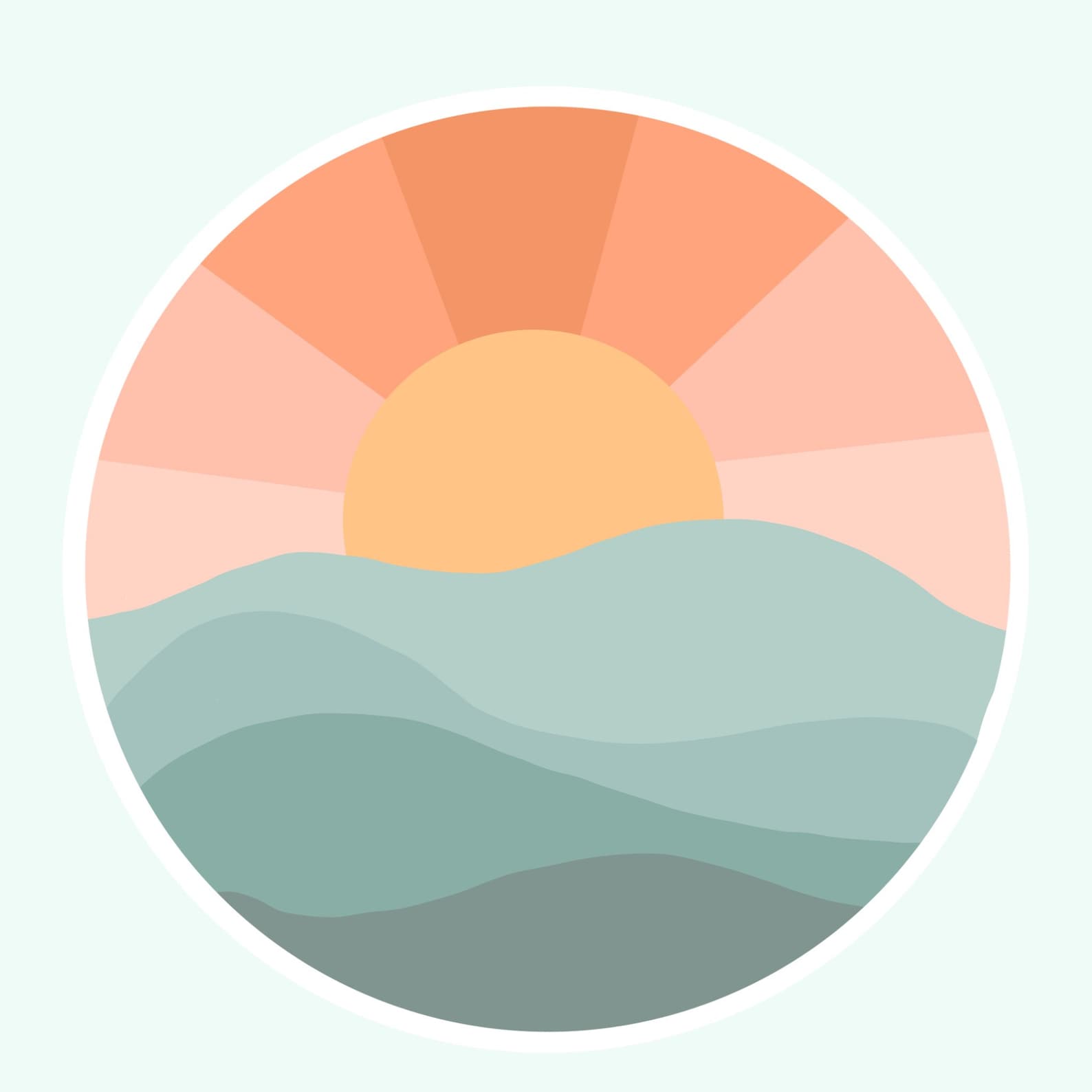 Sunrise Ocean Sticker - Etsy