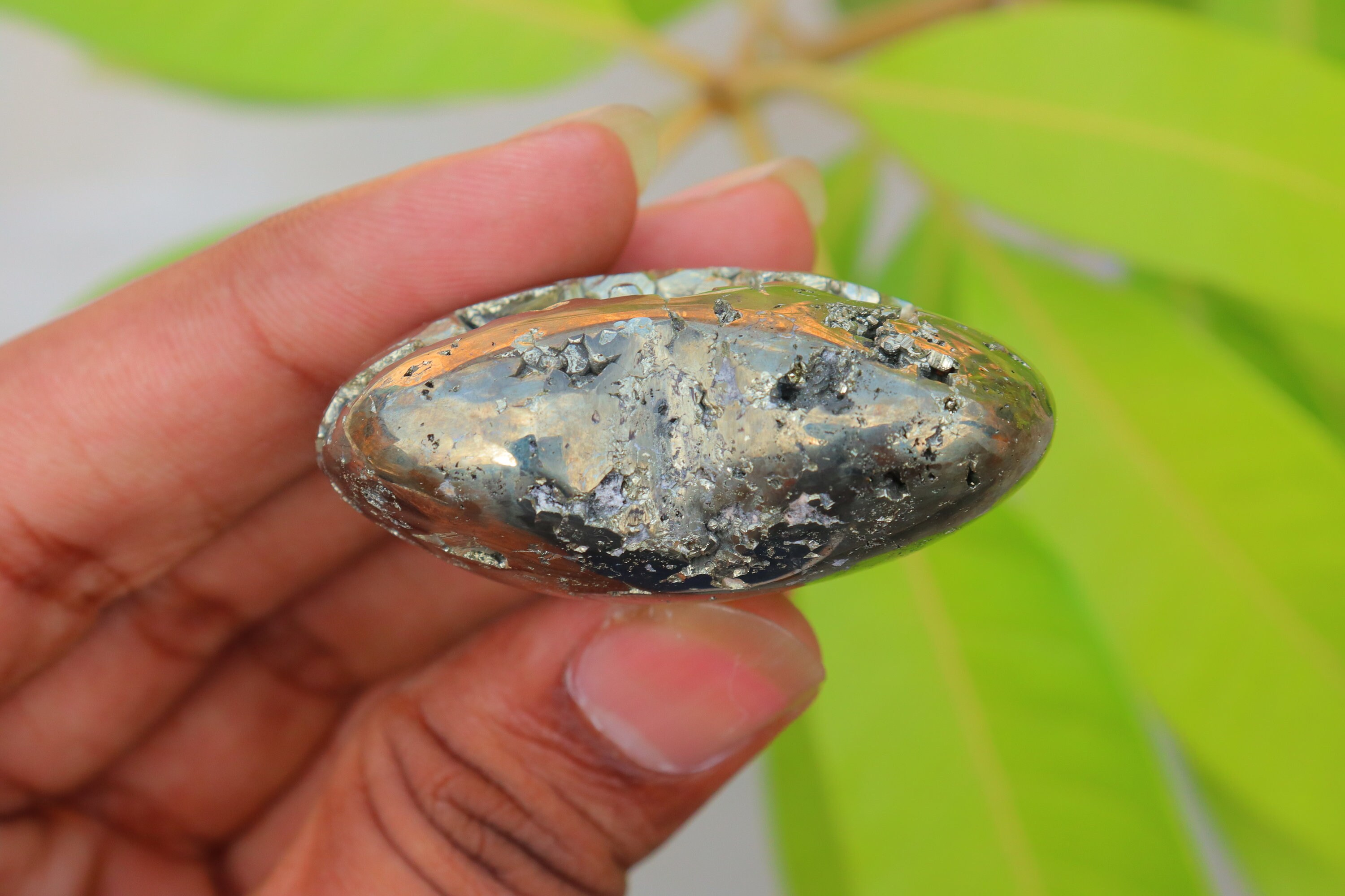 Pyrite Heart 115g, Natural Untreated Golden Pyrite, Polished Smooth and ...