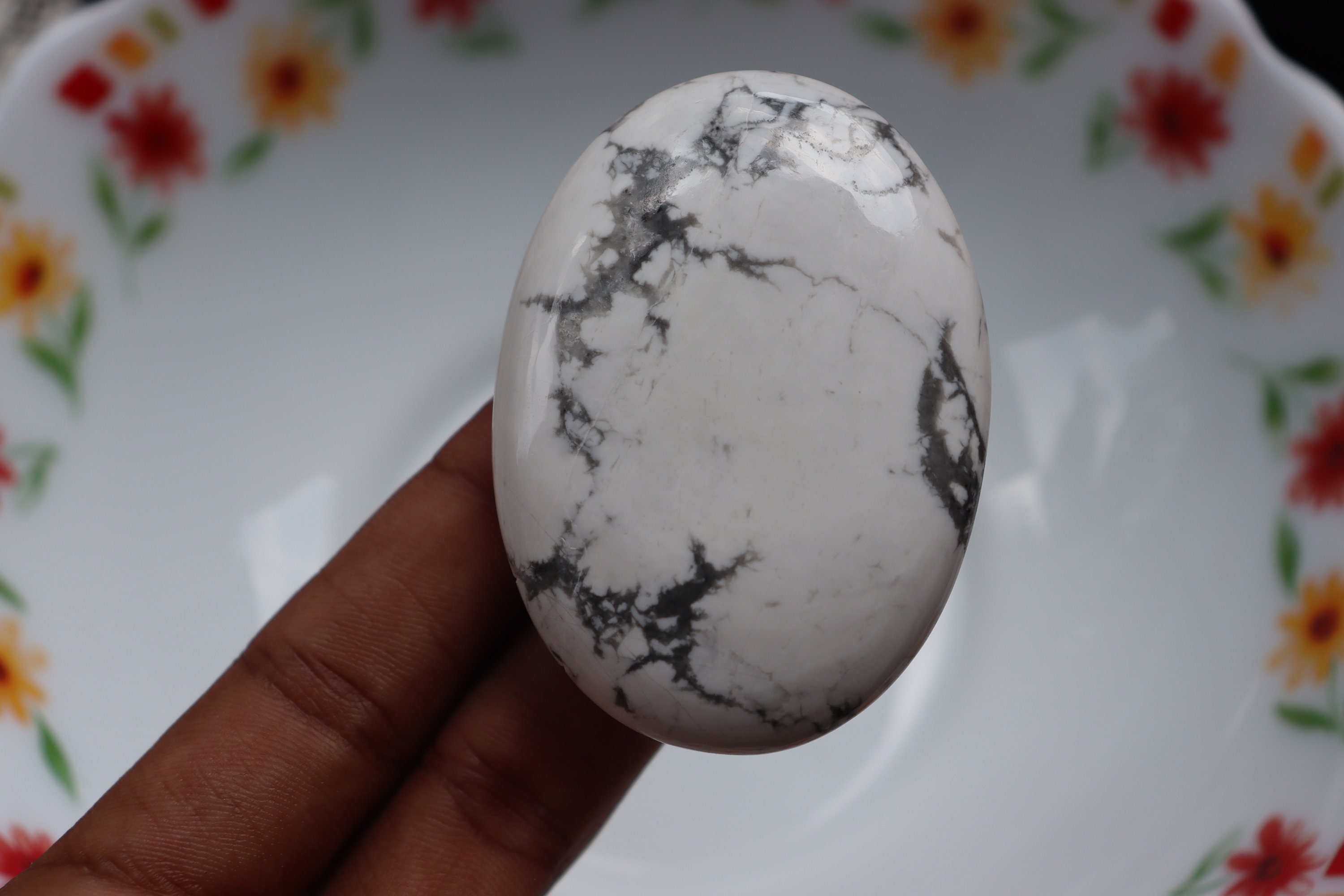 Natural Howlite crystal White Howlite Stone Tumbled Stone | Etsy