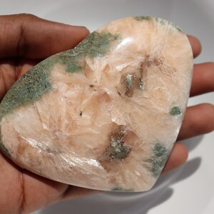 XXL Peach Stilbite + Green Stillbite Mixed Heart, the Stone With Lots ...